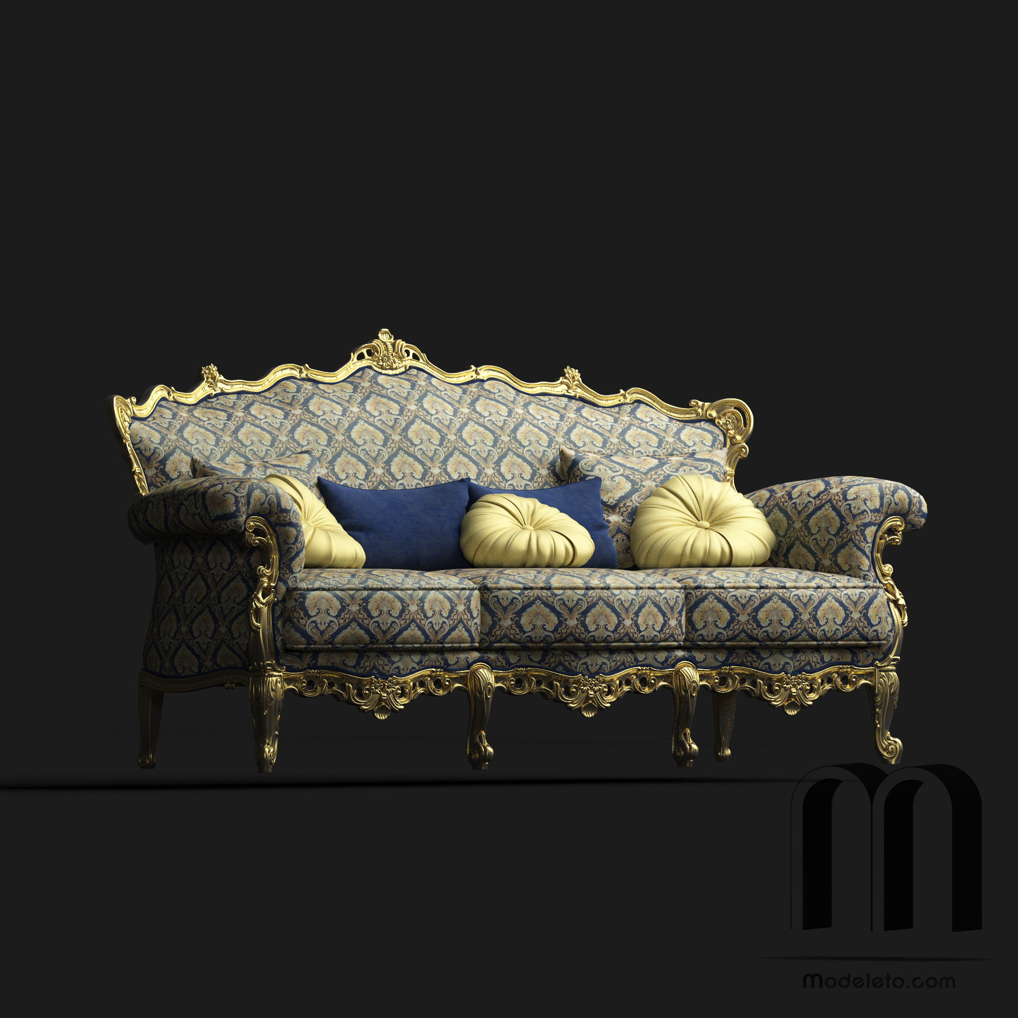 کاناپه کلاسیک شماره 011 - Modeleto