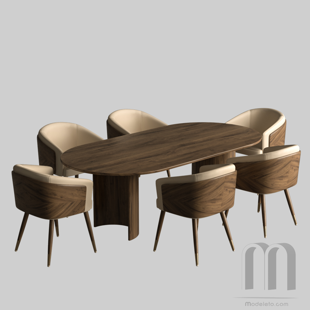 میز نهار خوری مدرن شماره 026 - Modeleto